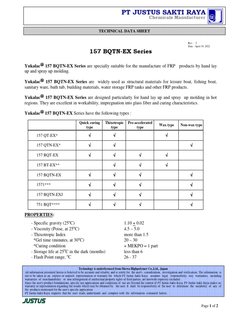Msds TDS 157 BQEX Series | PDF | Materials | Mechanical Engineering
