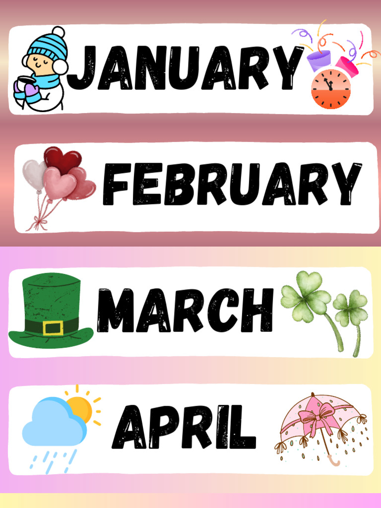 BW Month Names | PDF