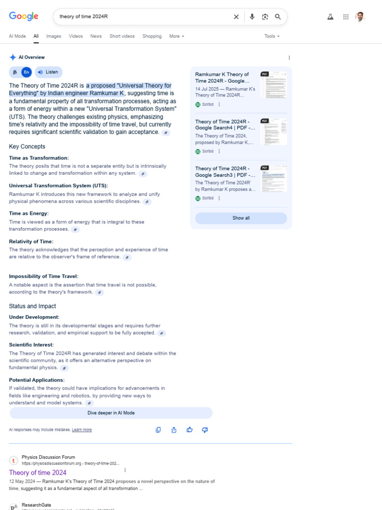 Theory of Time 2024R - Google Search 02092025 | PDF | Theory | Physics