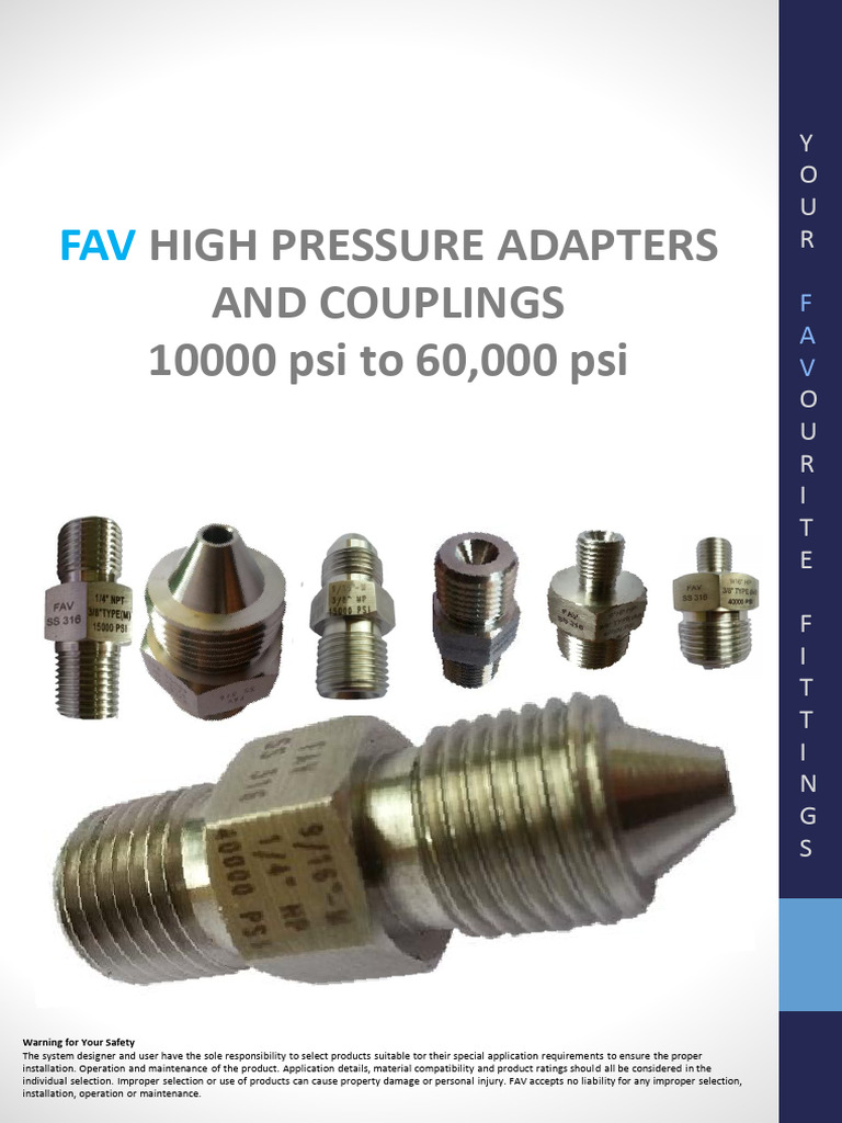 High Pressure Adapters LP, MP, HP, Type M | PDF | Metalworking | Machining