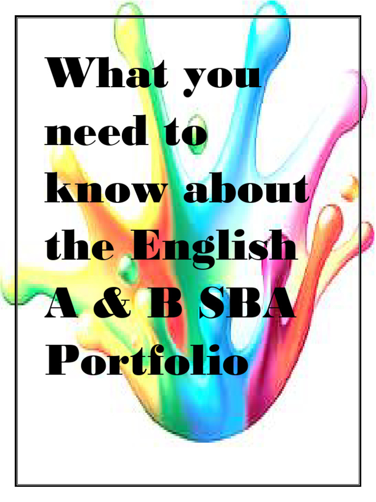 English A & B SBA Portfolio Guide | PDF | English Language | Fashion