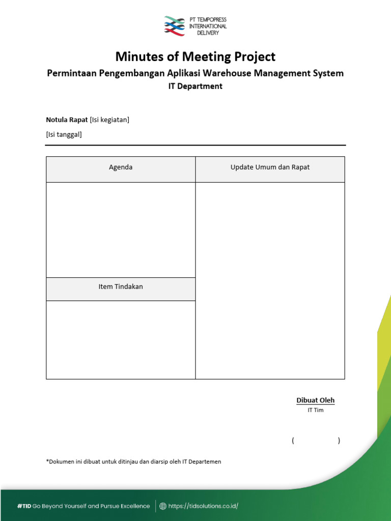 MoM Development Request Form | PDF