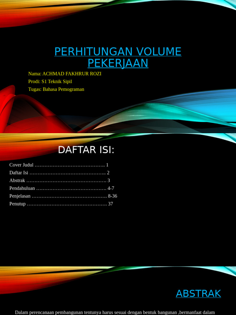 Perhitungan RAB dan Volume Pekerjaan | PDF