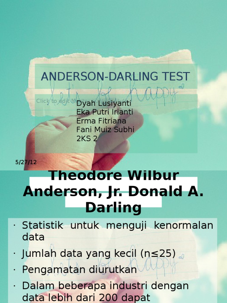 Anderson Darling Test | PDF