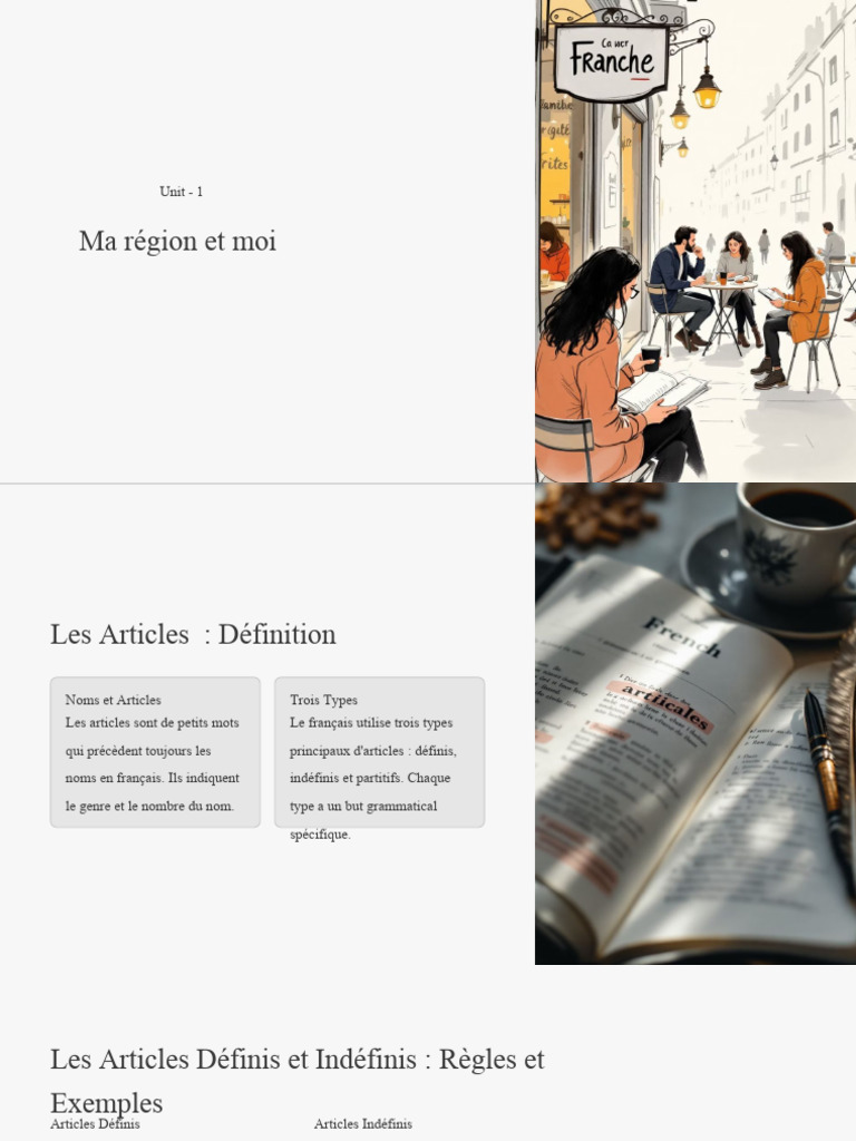 Articles et Adjectifs en Français | PDF | Genre grammatical | Nombre ...