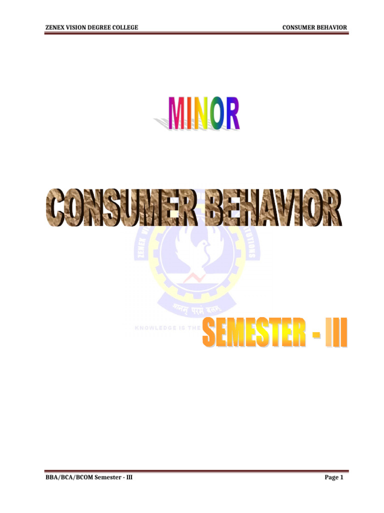 Consumer Behaviour | PDF | Consumer Behaviour | Behavior