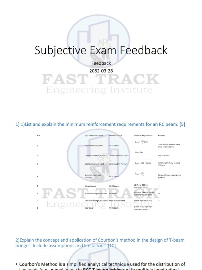 Subjective Feedback Asar 28 | PDF