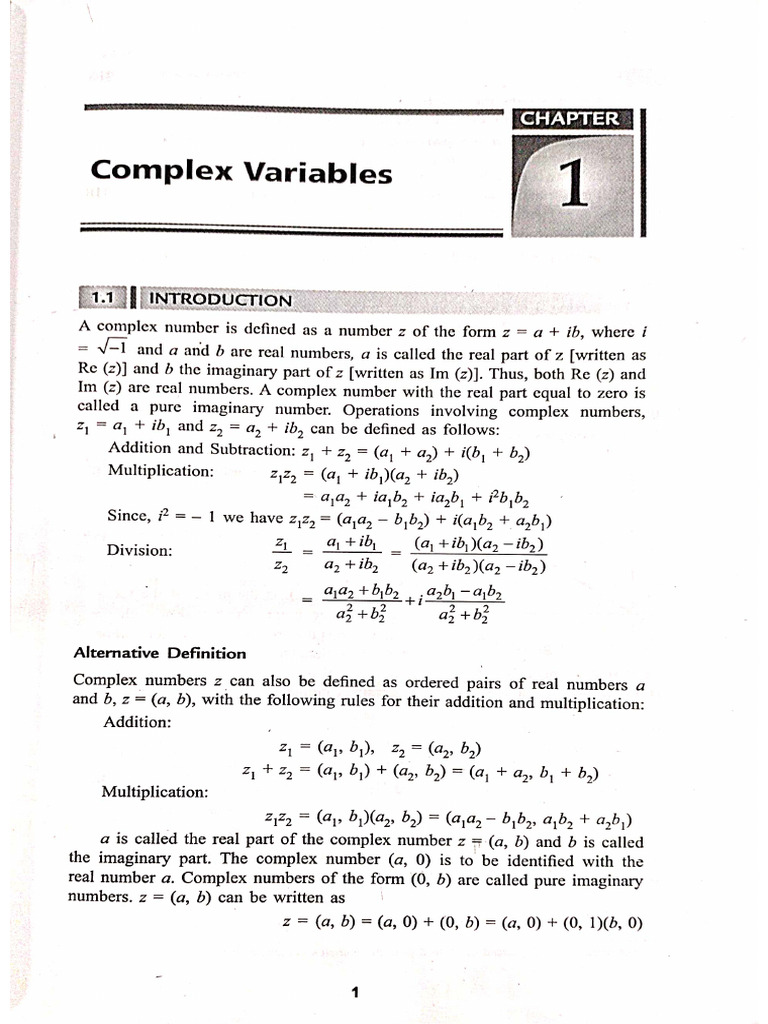 Mathematical Physics Complex Variables | PDF