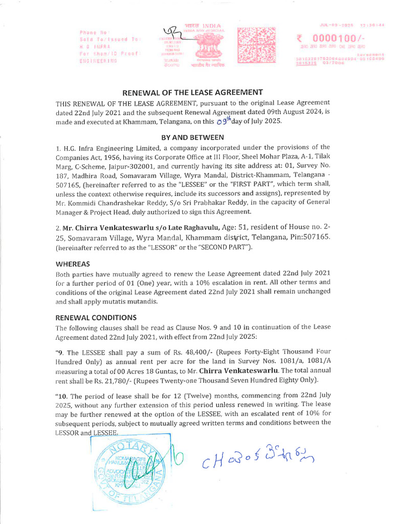 KD-01 - Cam - 32 - Land Lease Agreement | PDF
