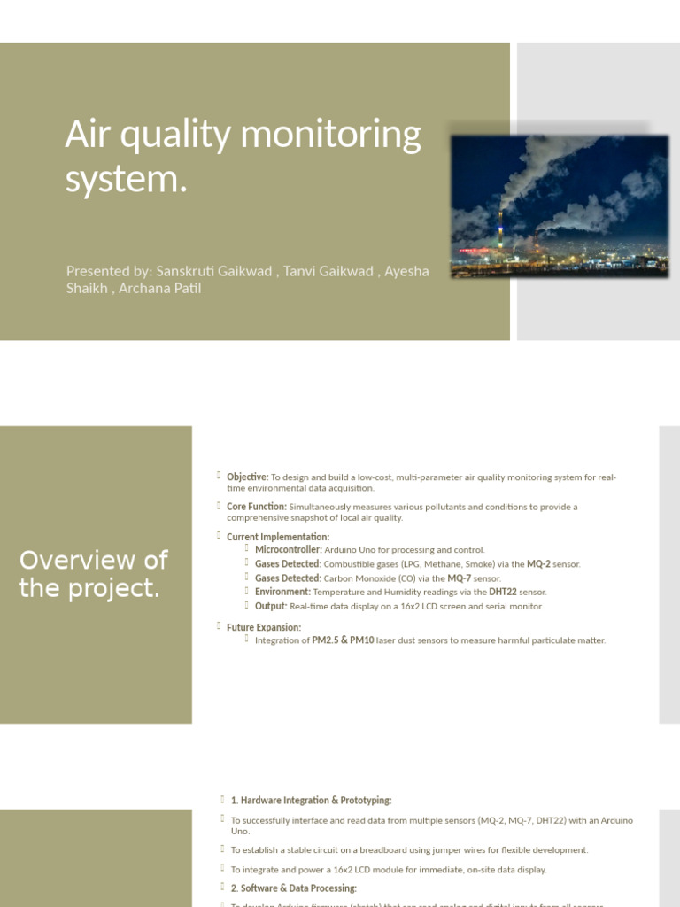 Air Quality Monitoring System | PDF | Sensor | Arduino