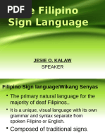 Training in Filipino Sign Language | PDF | Sign Language | Hand