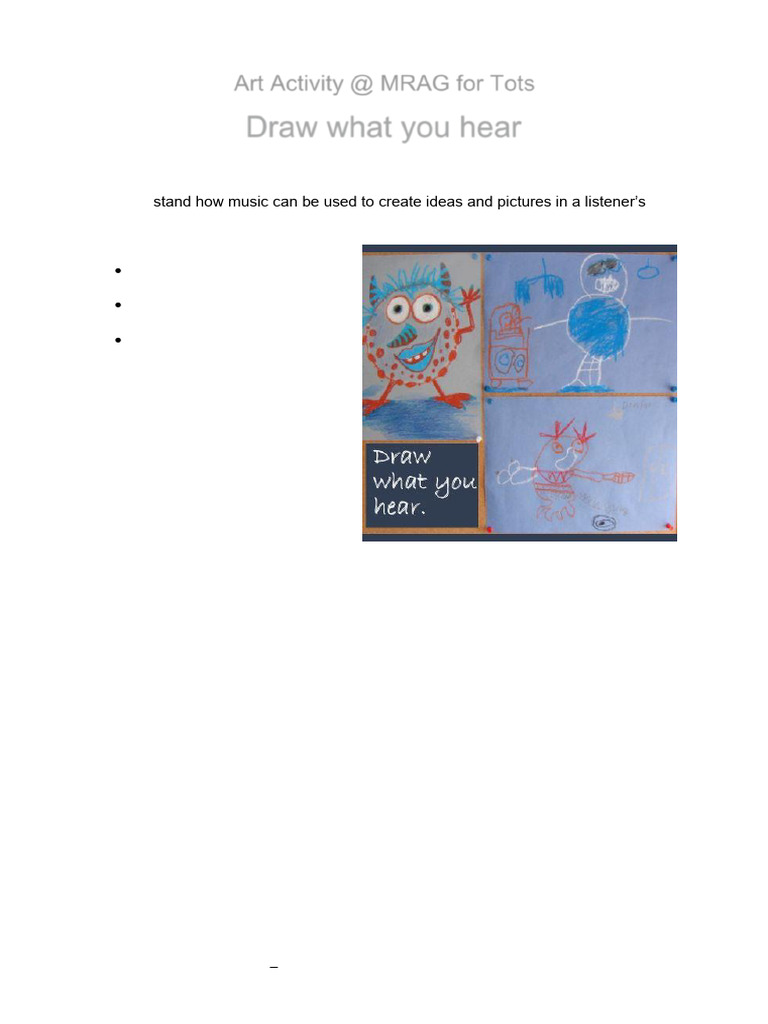 Draw What You Hear: Kids' Art Activity | PDF
