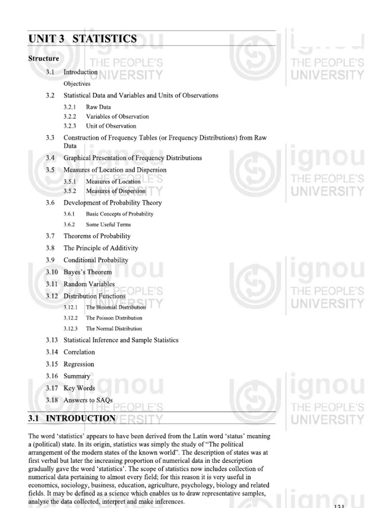Statistics Notes | PDF
