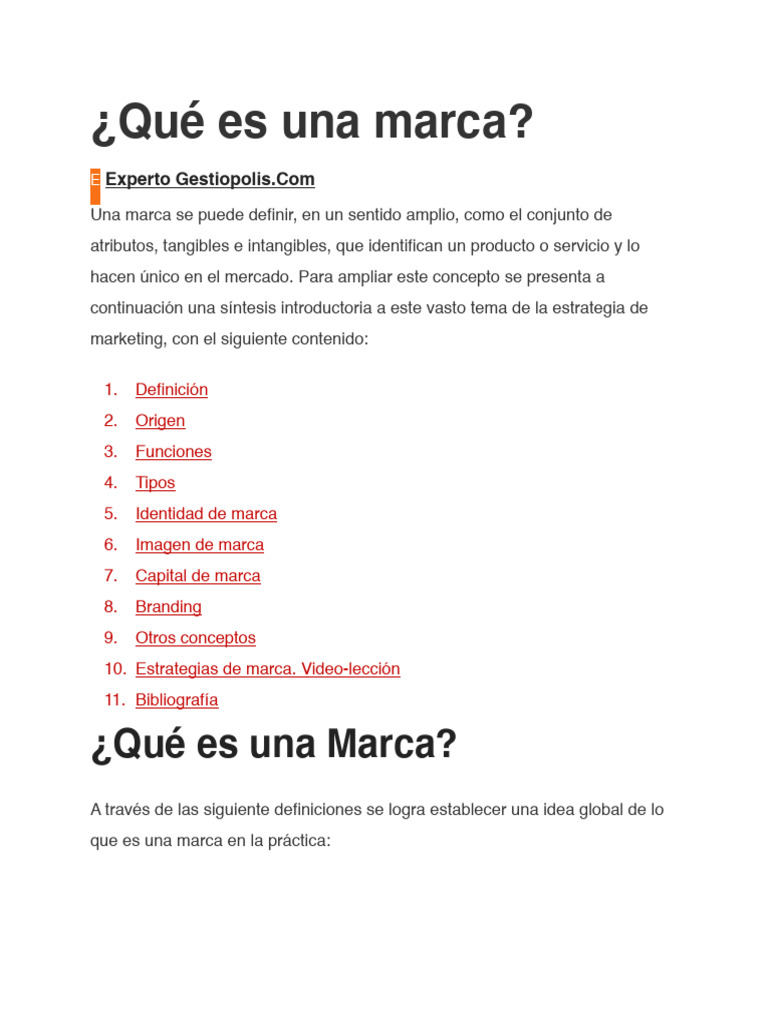 ¿Ques Es Una Marca? | PDF | Marca | Gestión de la marca