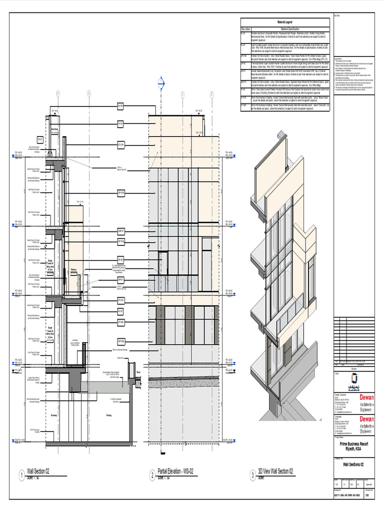 Office Shell & Core Wall Sections | PDF | Glasses | Building Engineering