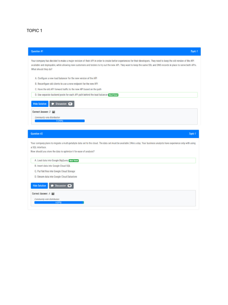 GCP Cloud Questions | PDF