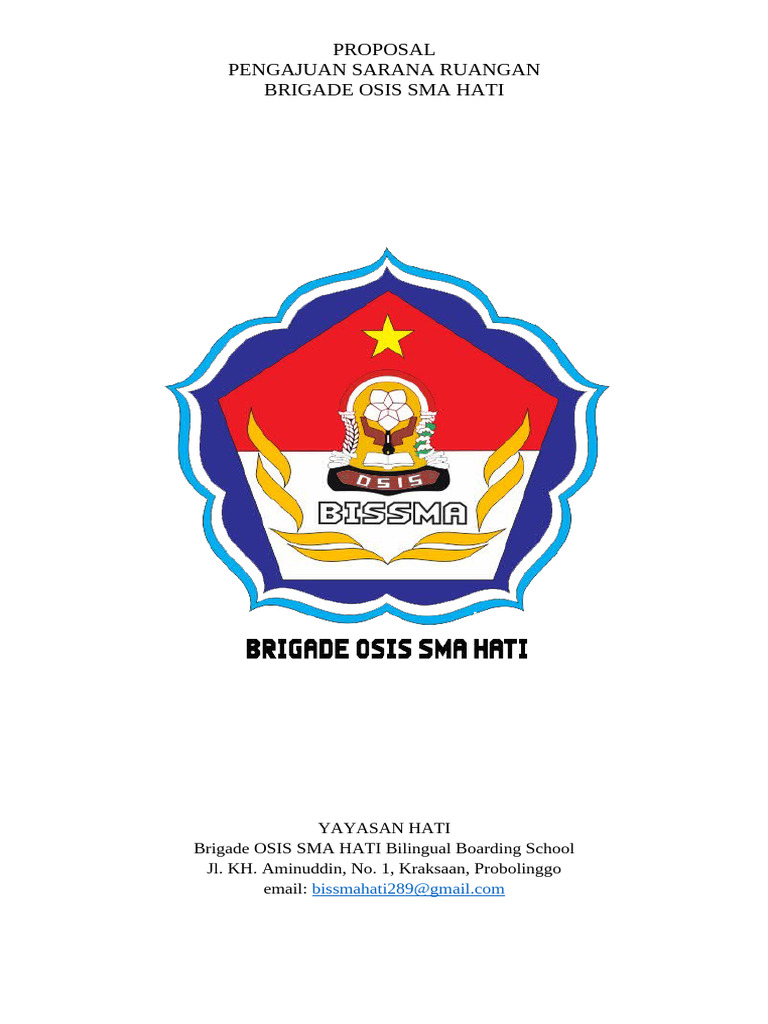 Proposal Sarana Ruangan OSIS SMA HATI | PDF