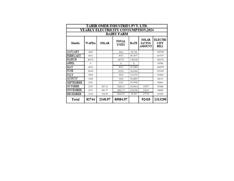 2024 Electricity Consumption Report | PDF