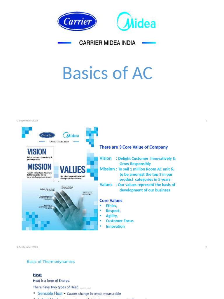 AC Basics and Thermodynamics Overview | PDF | Fahrenheit | Power Inverter