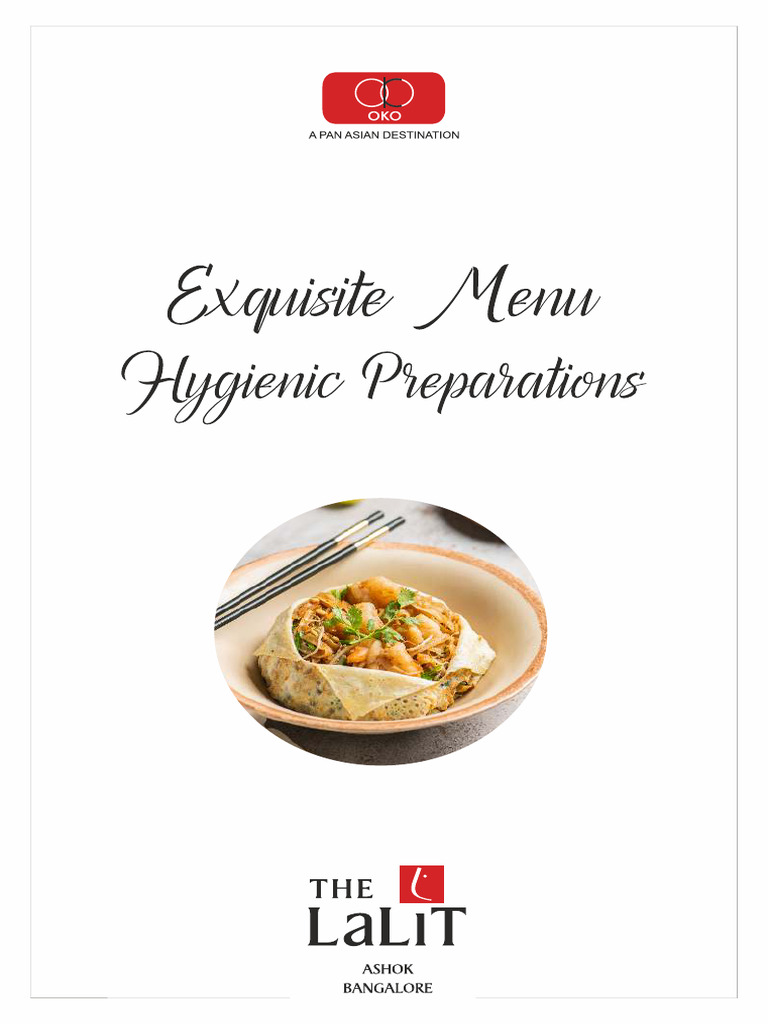 OKO - Bangalore-Menu-v4 | PDF
