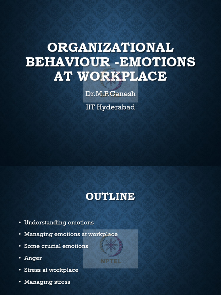 Emotions and Stress Management at Work | PDF | Stress (Biology) | Emotions