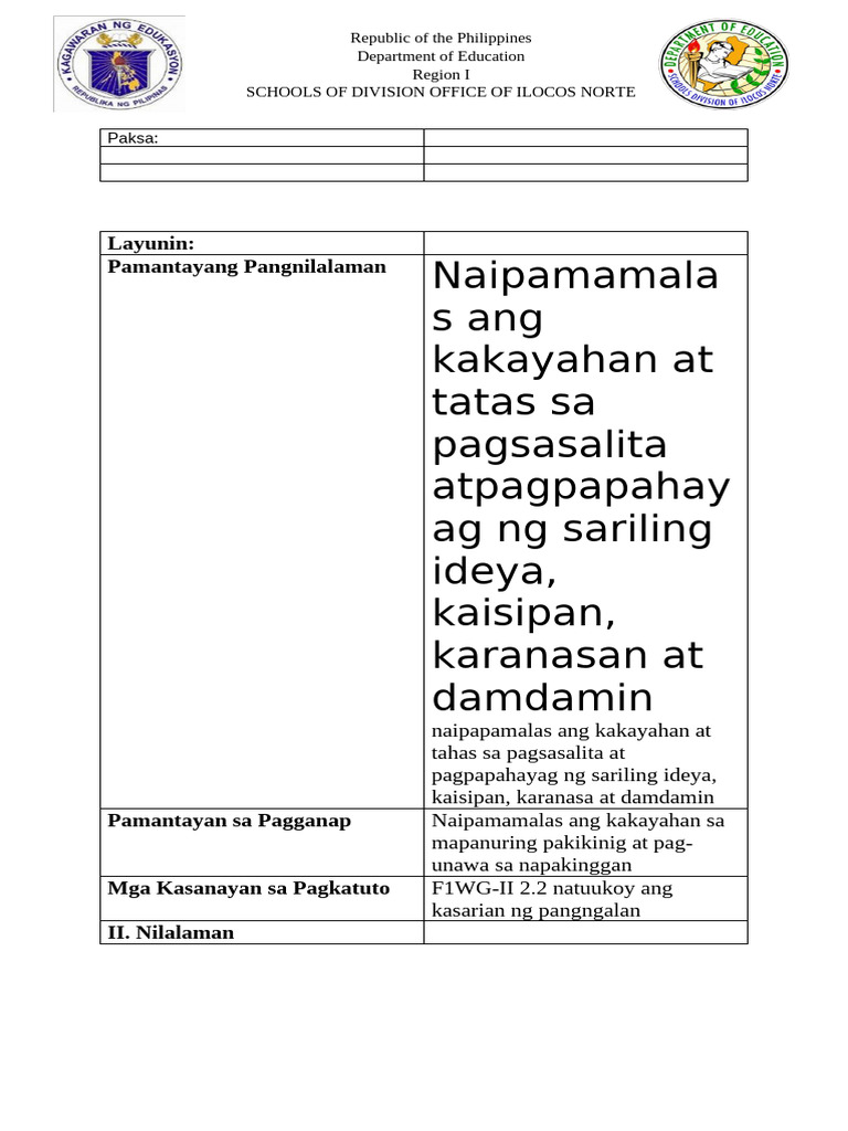 DepEd Lesson Plan | PDF