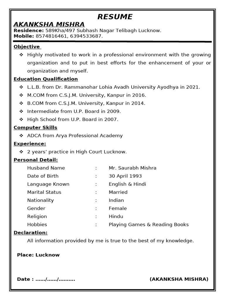 Akanksha Resume | PDF