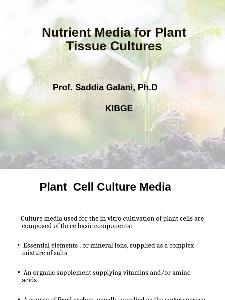 Media Composition Lec3 | PDF | Nutrients | Micronutrient