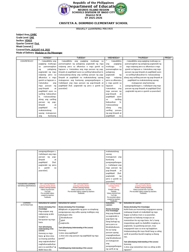 GMRC Week7 | PDF