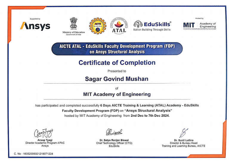 Atal FDP On Ansys at Mitaoe - 6 Days | PDF