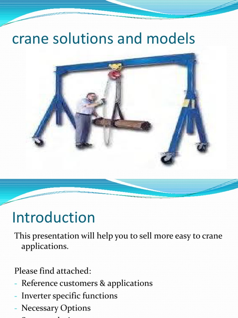 Crane Solutions and Models | PDF | Crane (Machine) | Power Inverter