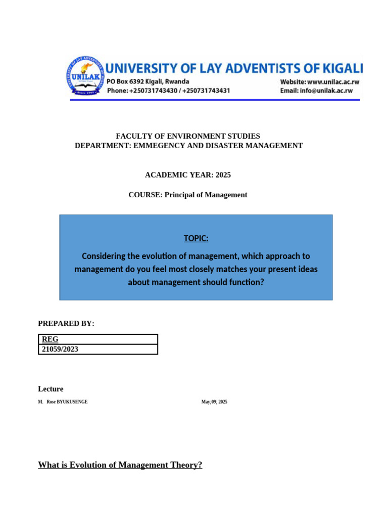 Principal of Management Ind Assignement | PDF | Science | Leadership