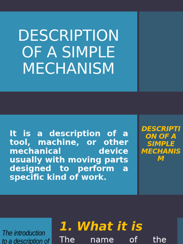 Description of Simple Mechanisms | PDF | Thermometer | Temperature