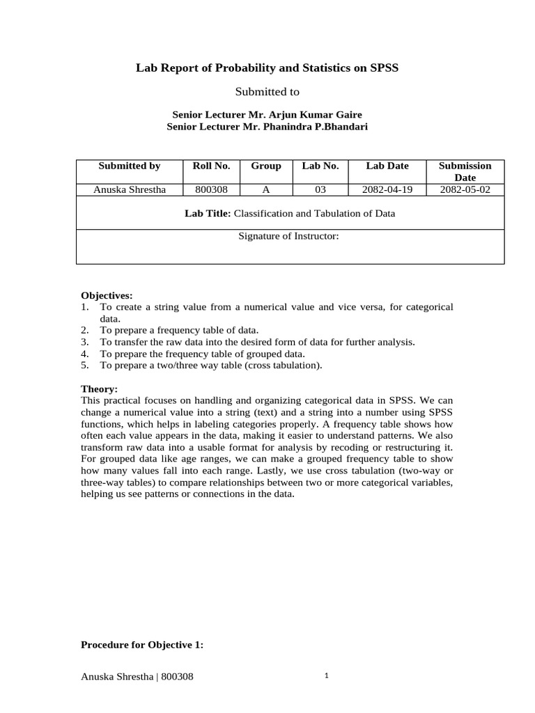 SPSS3 | PDF | Categorical Variable | Statistics