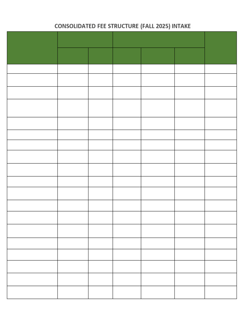 Updated Fee Structure Fall 2025 Intake | PDF | Computing | Academic Degree
