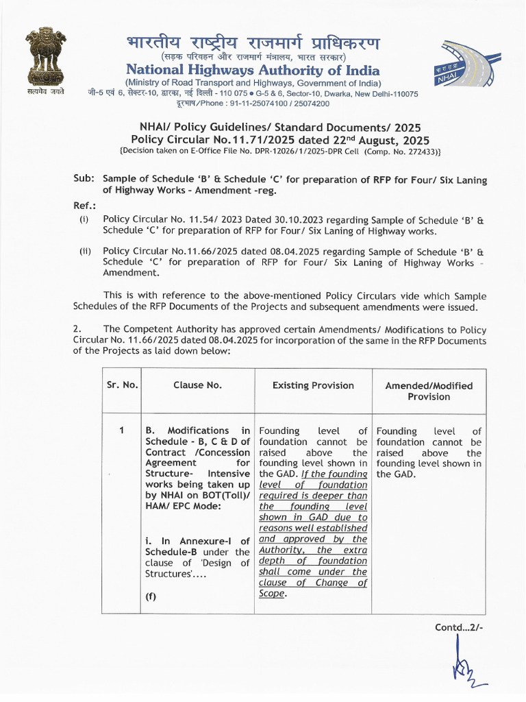 Policy Circular No. 11.71 | PDF