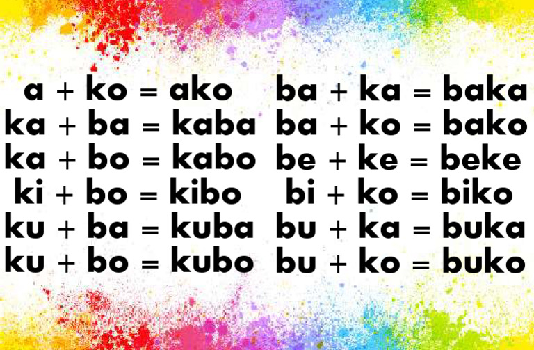 BA & KA Words | PDF