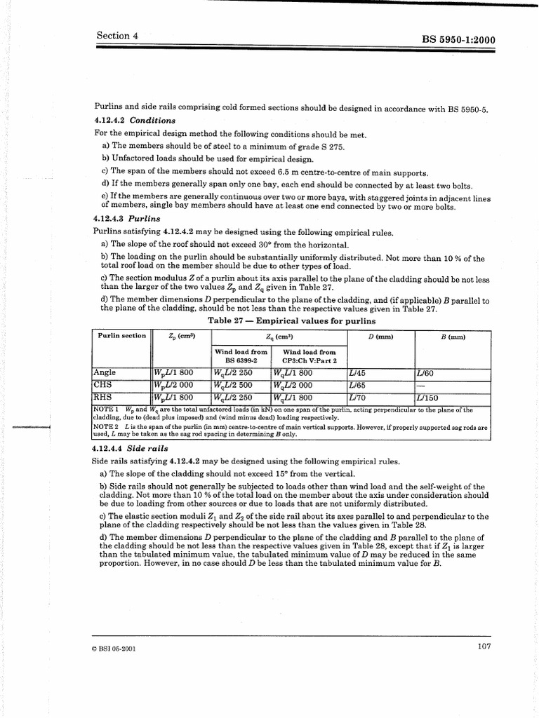 BS 5950-1-2000 Structural Use of Steelwork - Part116 | PDF