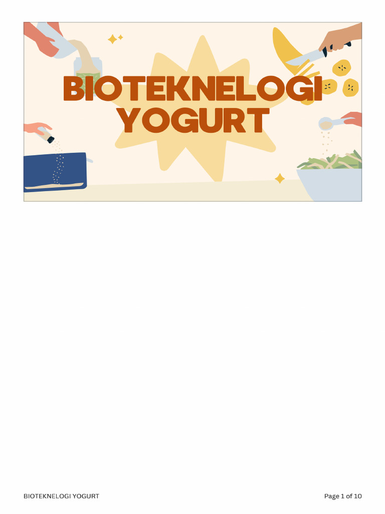 Bioteknelogi Yogurt | PDF