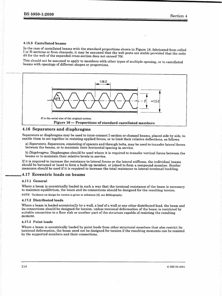 BS 5950-1-2000 Structural Use of Steelwork - Part124 | PDF