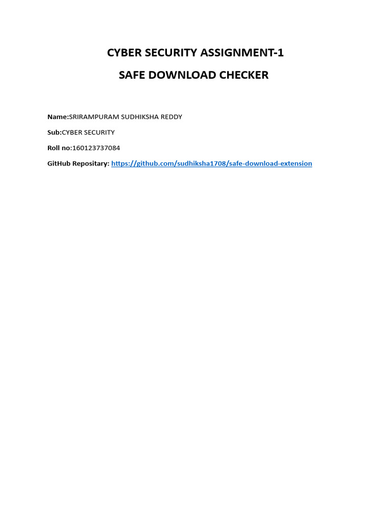 Cyber Security Assignment | PDF | Security | Computer Security