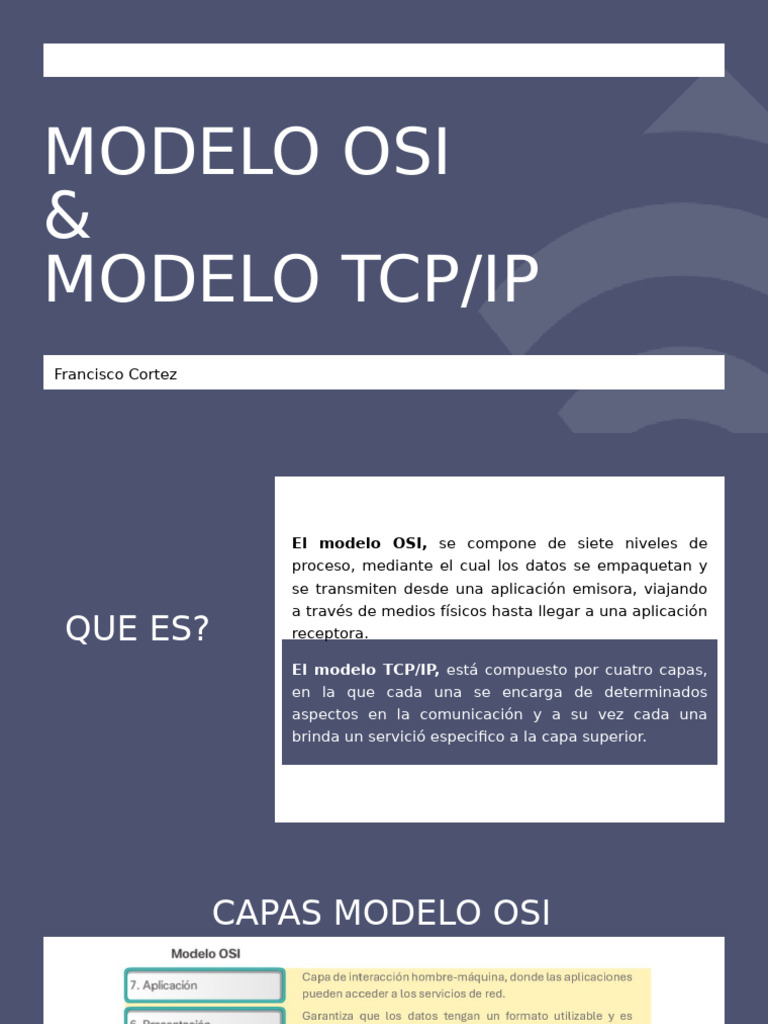 Comparativa entre Modelos OSI y TCP/IP | PDF