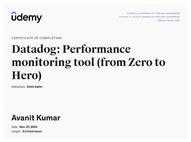 Datadog Certi Udemy | PDF