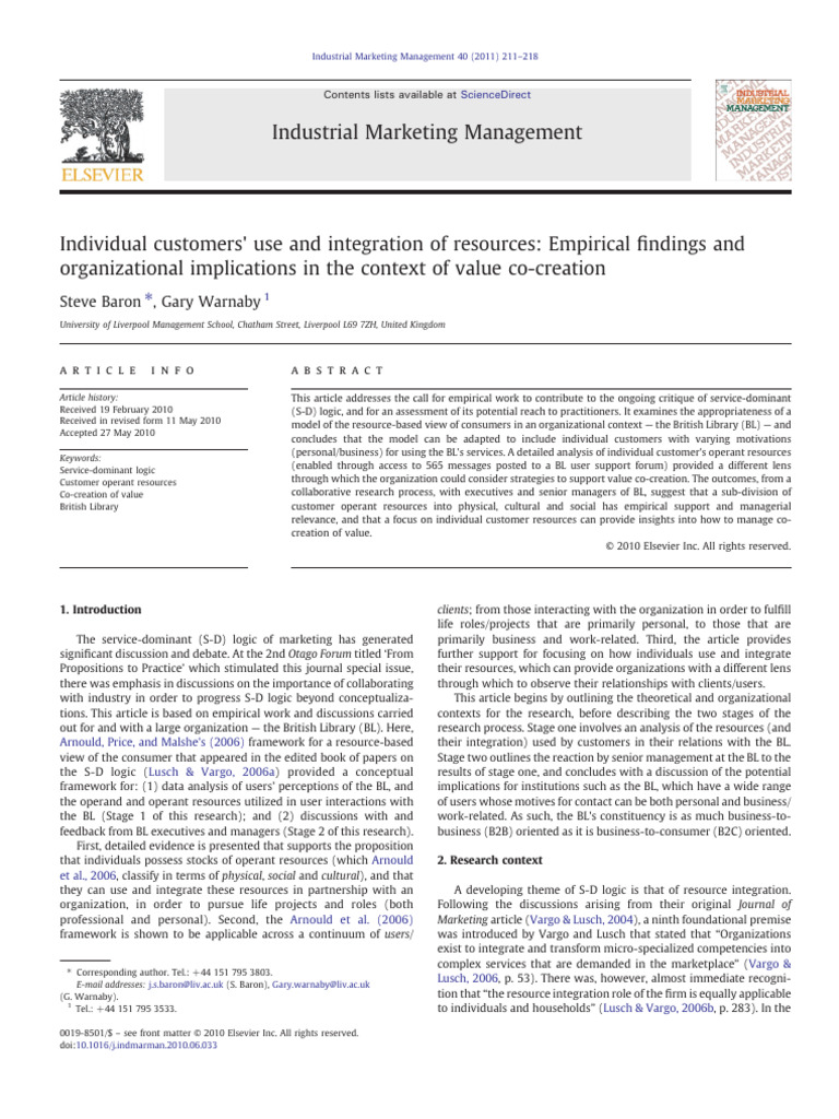 Use and Integration of Resource | PDF | Marketing | Libraries