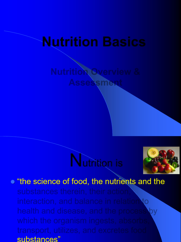 Basics of Nutrition | PDF | Calorie | Food Energy