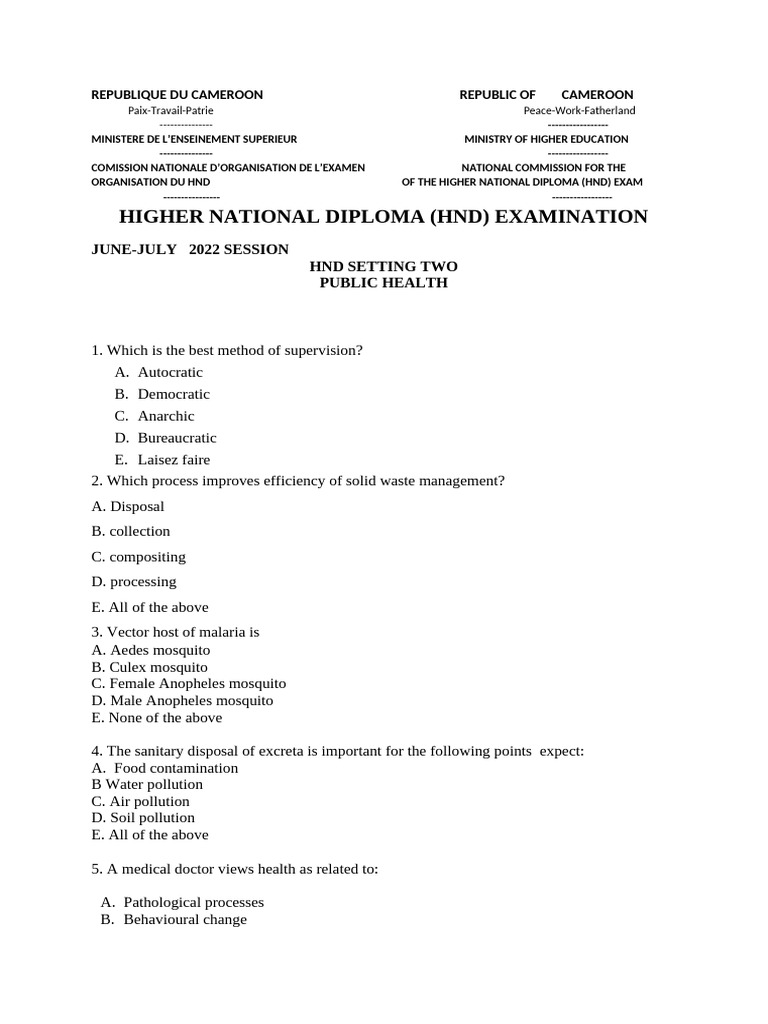 HND Public Health Setting Two | PDF | Health Informatics | Health Care