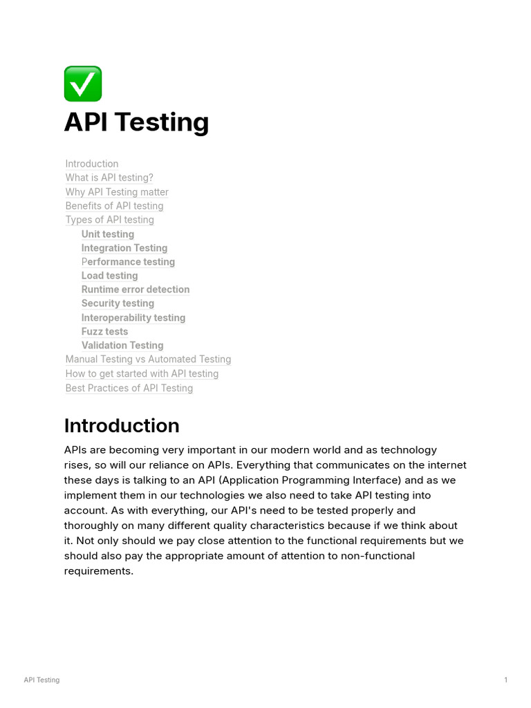 Essential Guide to API Testing | PDF | Software Testing | Unit Testing