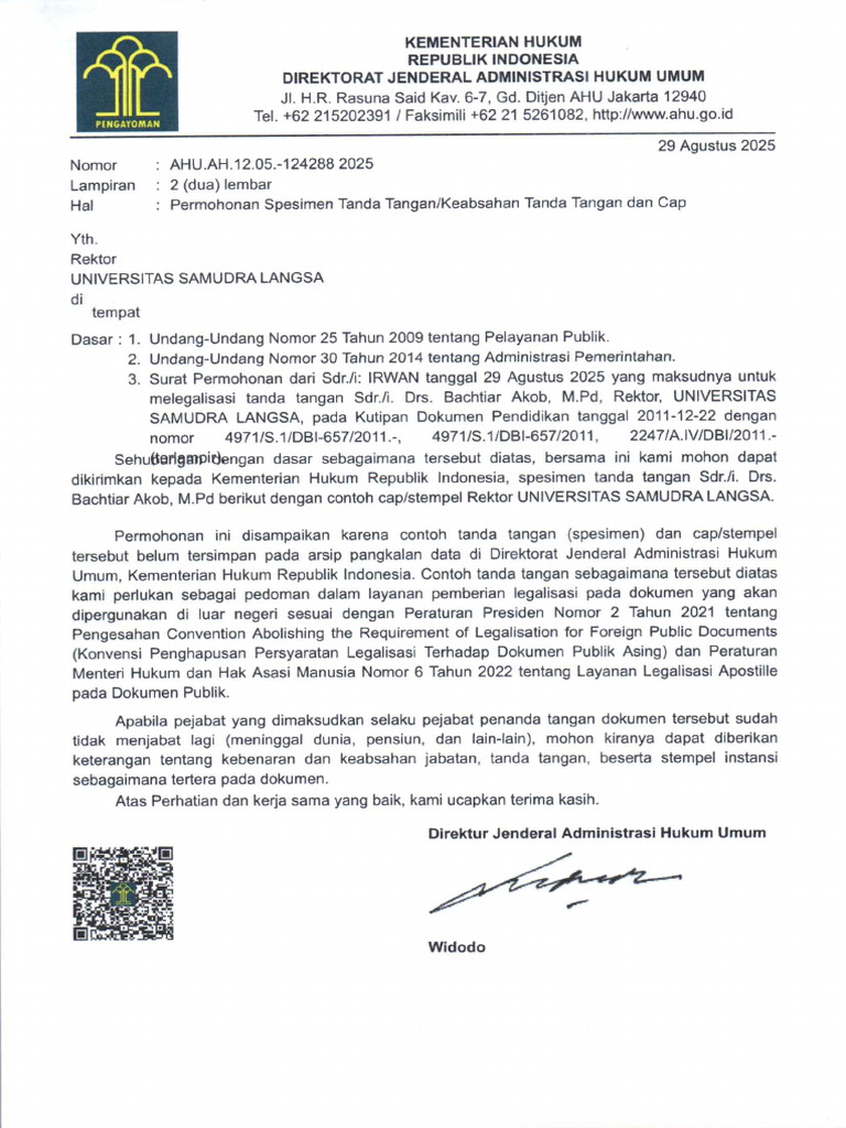 Permohonan Spesimen Tanda TanganKeabsahan Tanda Tangan Dan Cap | PDF