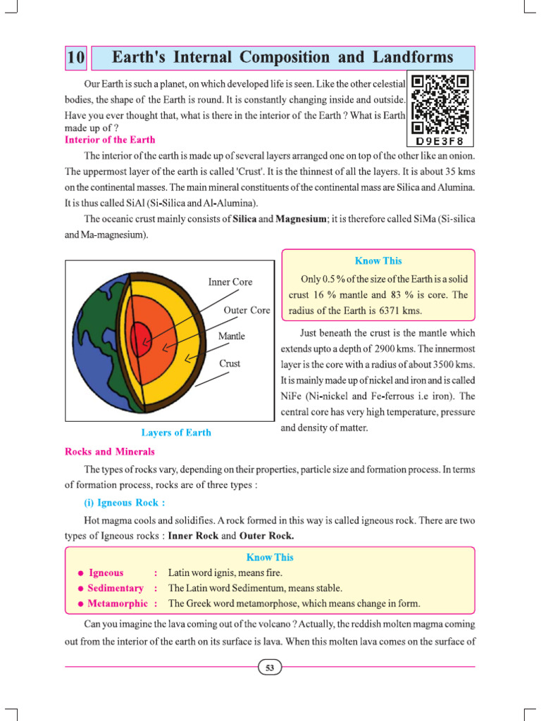 Earth's Internal Composition and Landforms | PDF