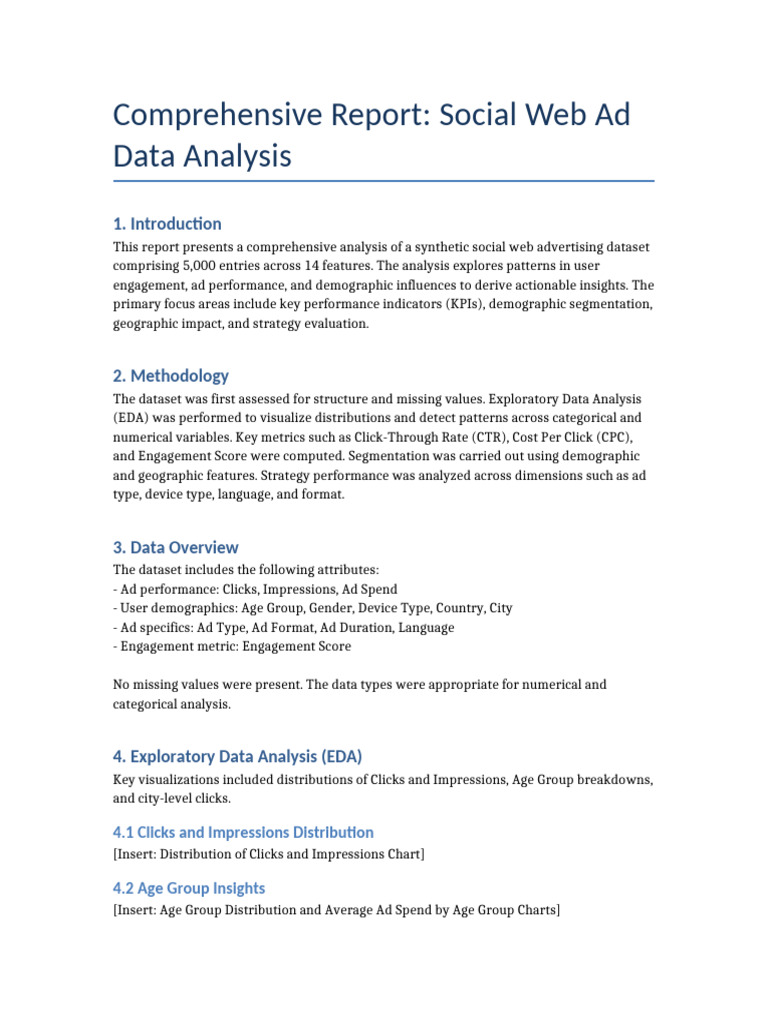 Ad Data Analysis Report | PDF | Data Analysis | Data
